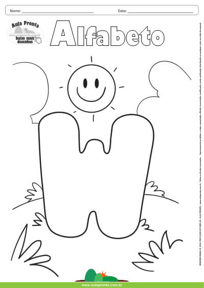 Desenhos De Letra W Para Colorir